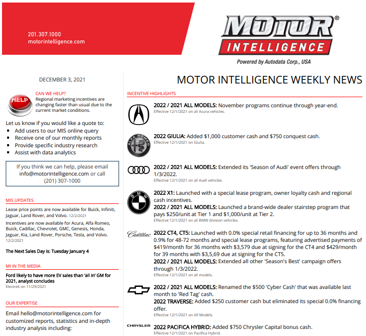 Motor Intelligence